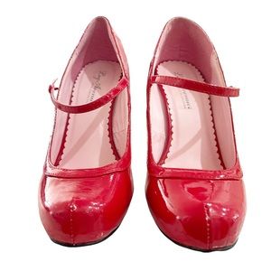 Leg Avenue | Shoes | Leg Avenue Red Patent Leather Baby Doll High Heels ...